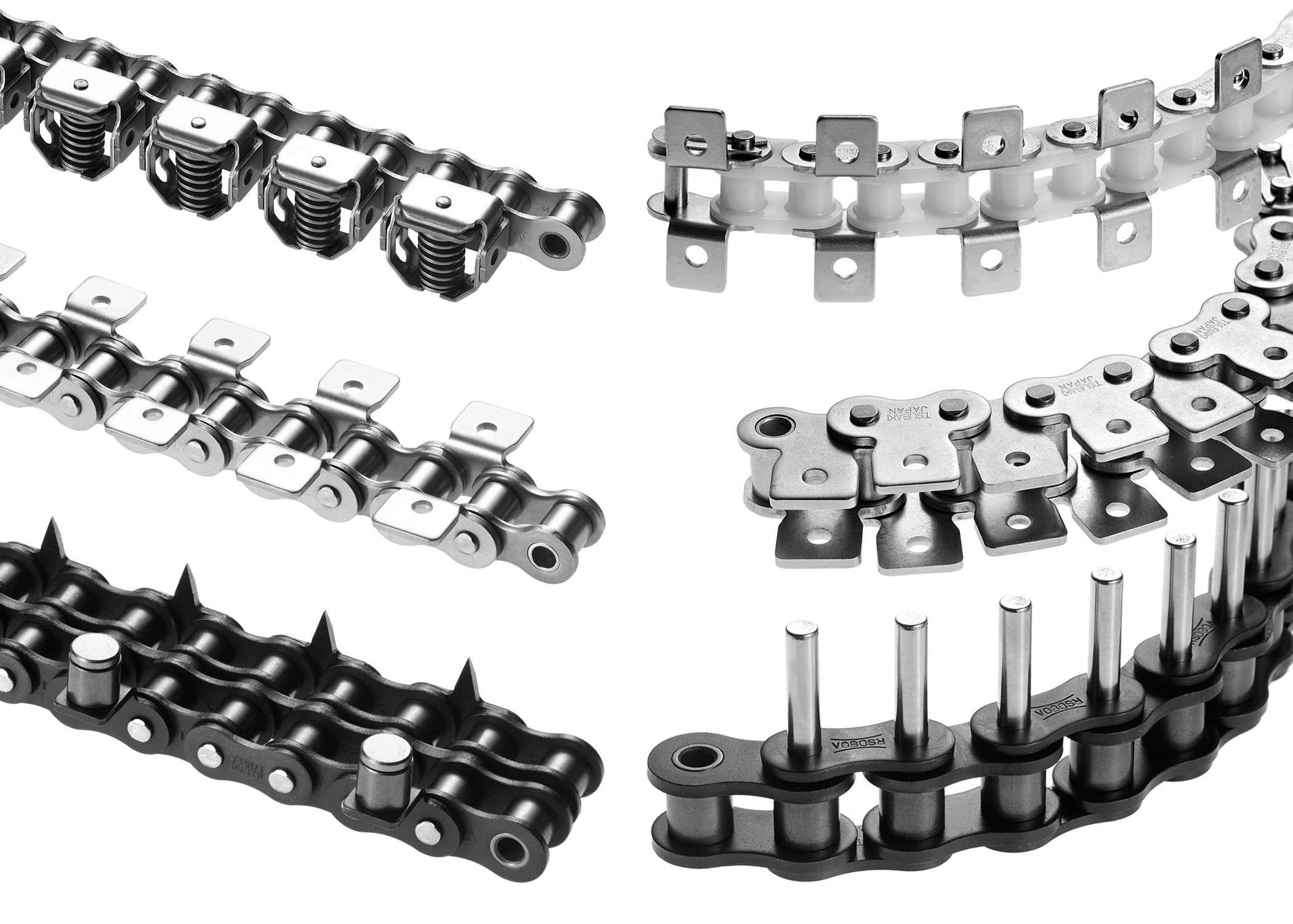 Small pitch attachment chain