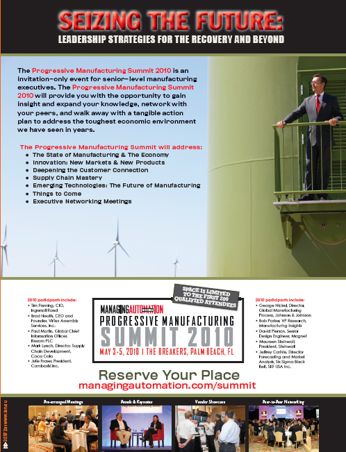 Progressive manufacturing Summit 2010