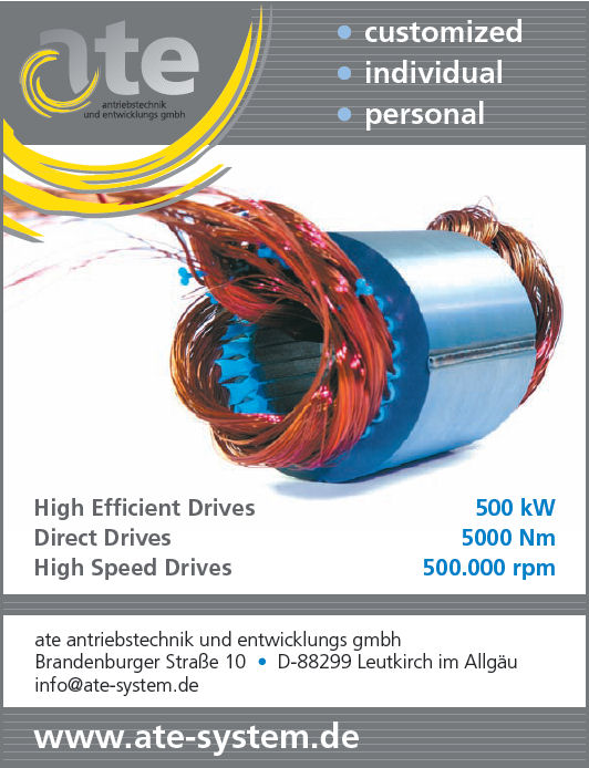 High efficient -, Direct - and High Speed Drives