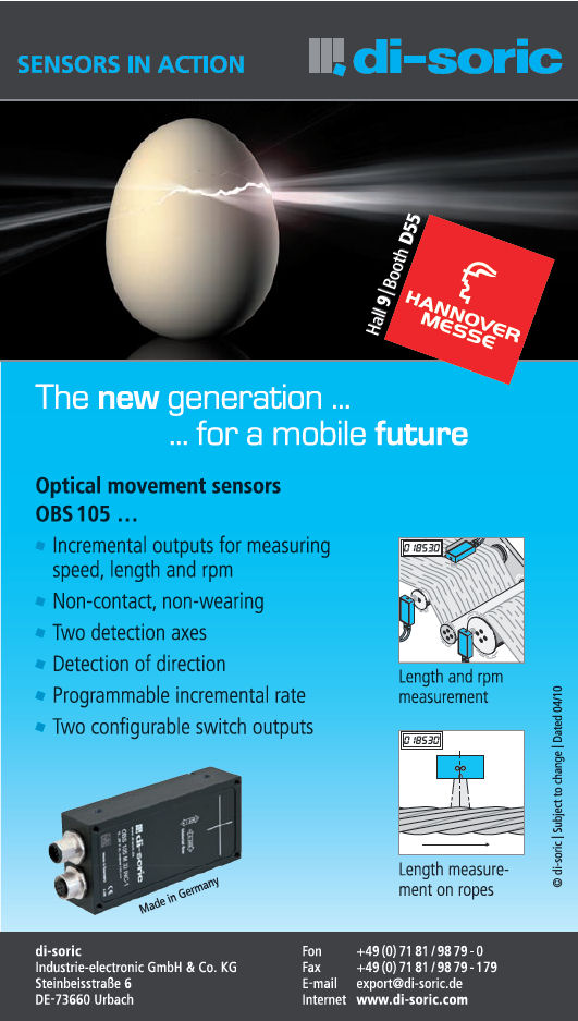 Optical movement sensors OBS 105