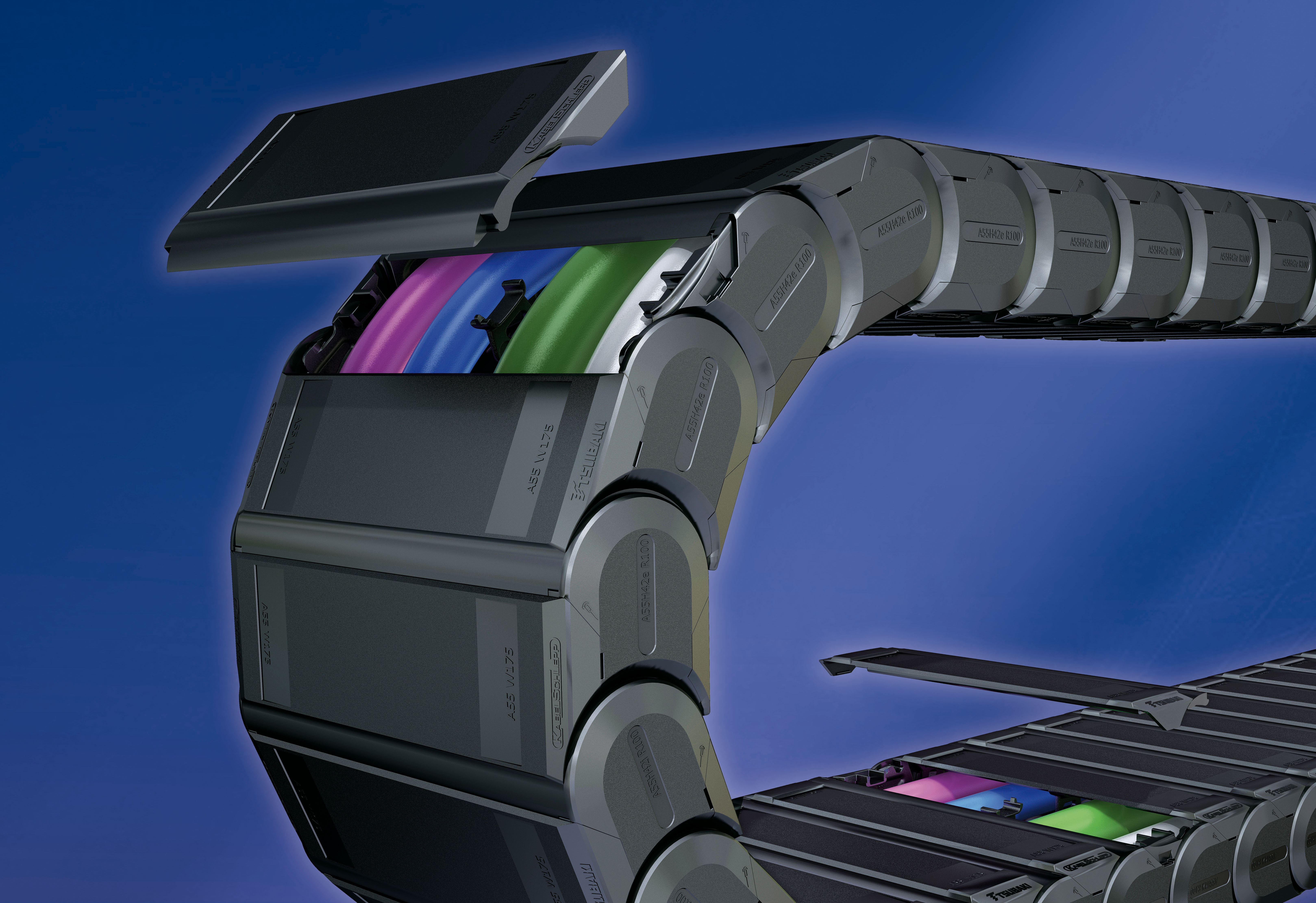 Cable and hose carrier