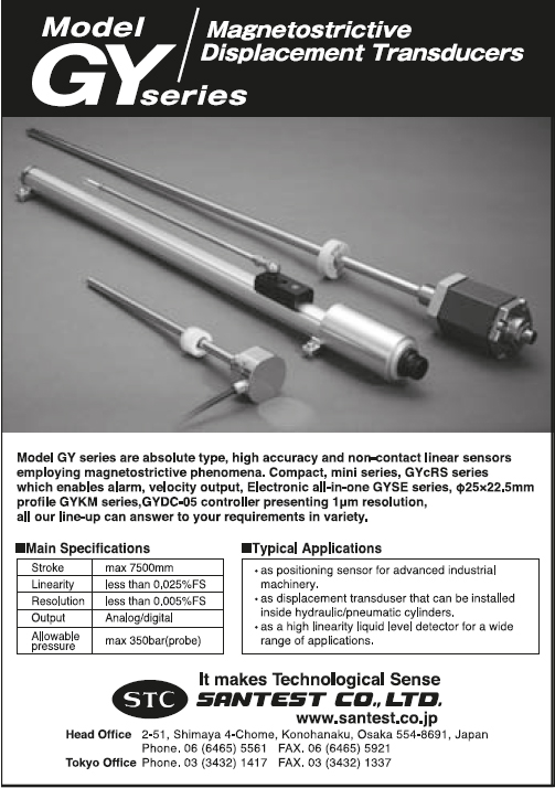 Linear sensors Model GY series