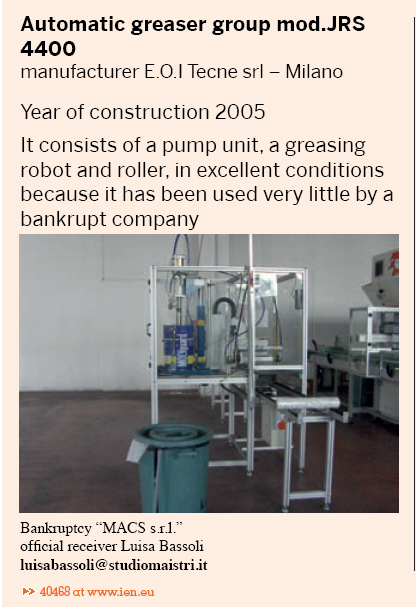 Automatic greaser group mod.JRS 4400