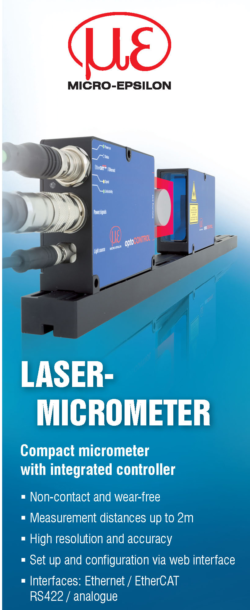 Laser-Micrometer With Integrated Controller