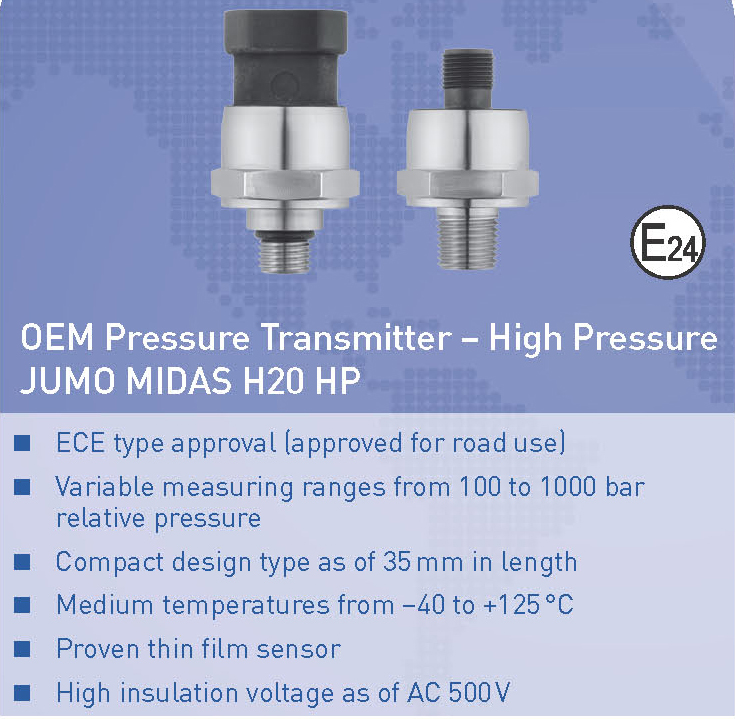 OEM Pressure Transmitter JUMO MIDAS H20 HP