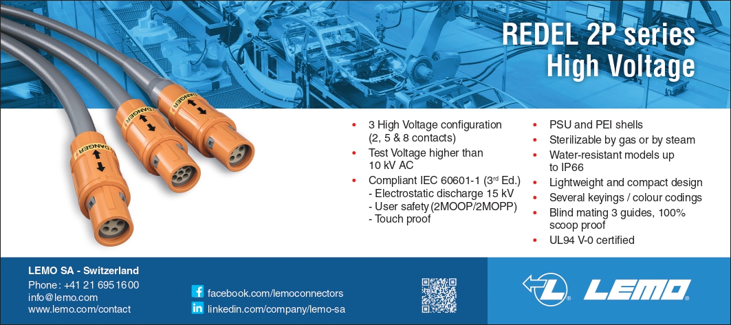 High Voltage Connectors REDEL 2P Series