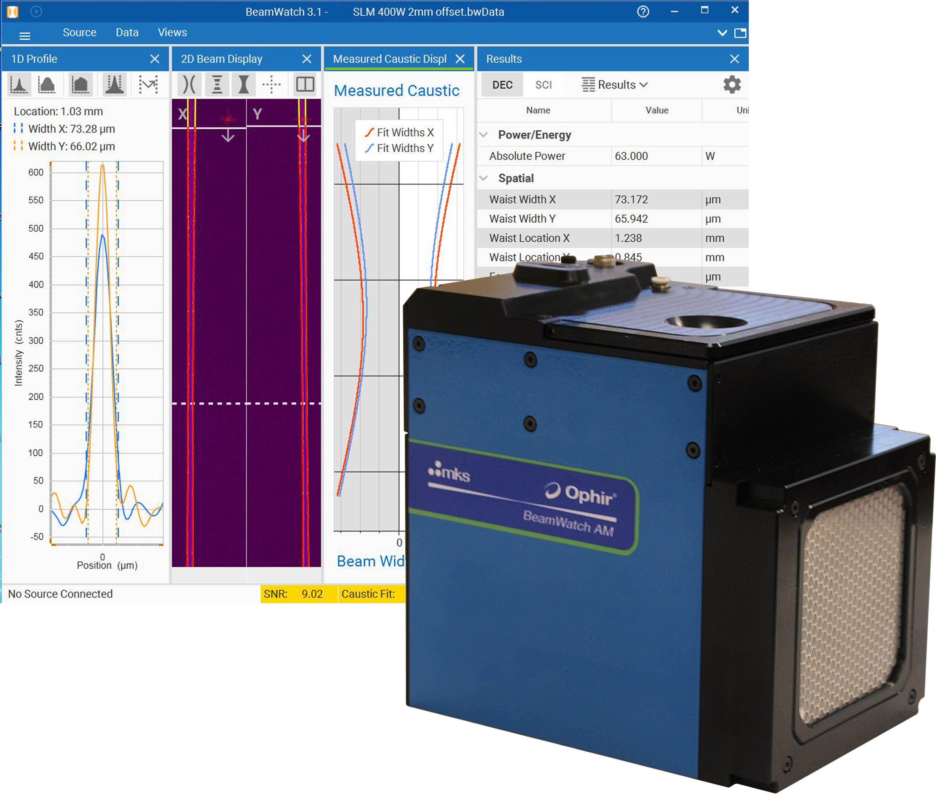 Non-Contact Laser Beam Monitoring System