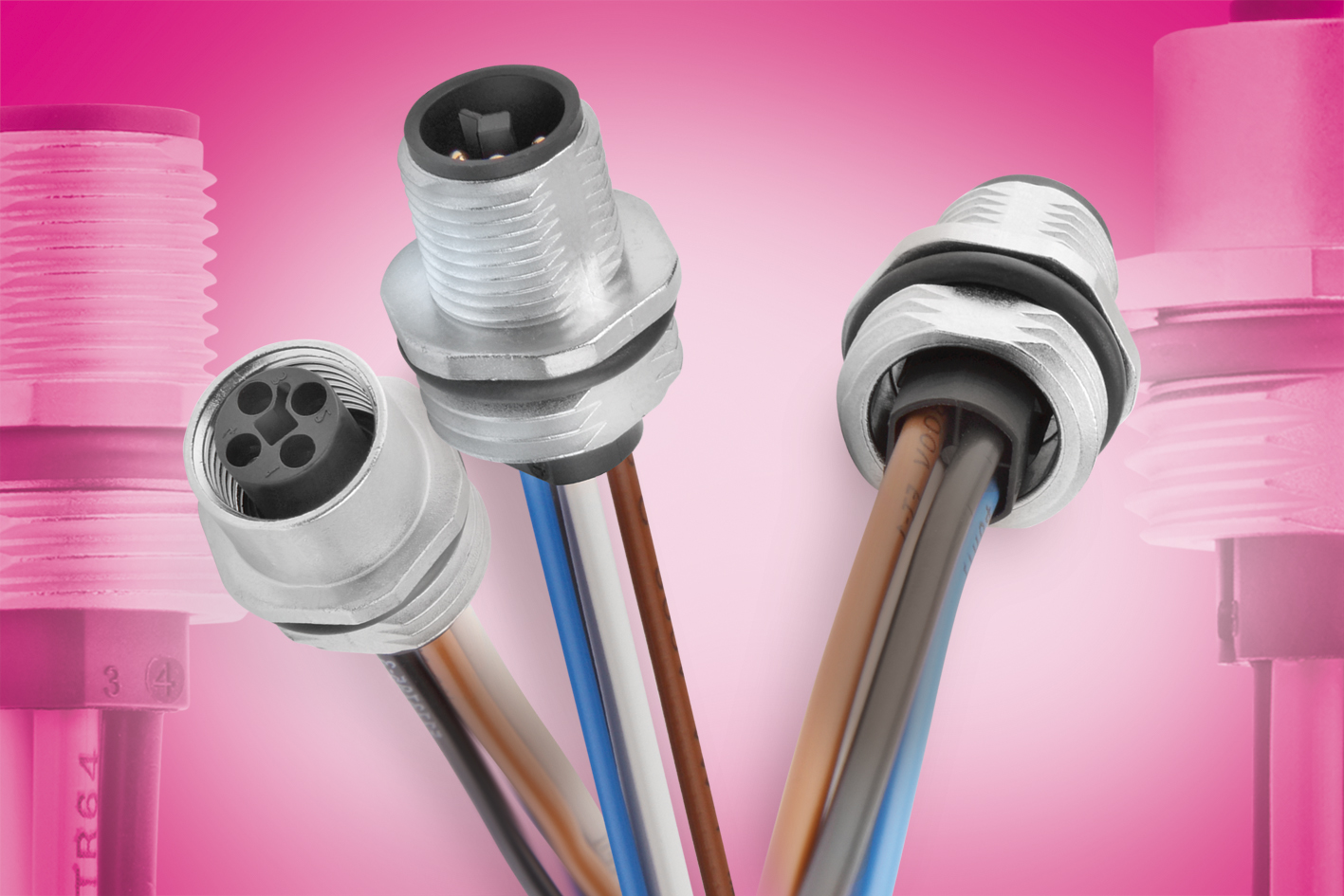 T-Coded Panel Mount Connector