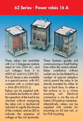 Power relays 62 series