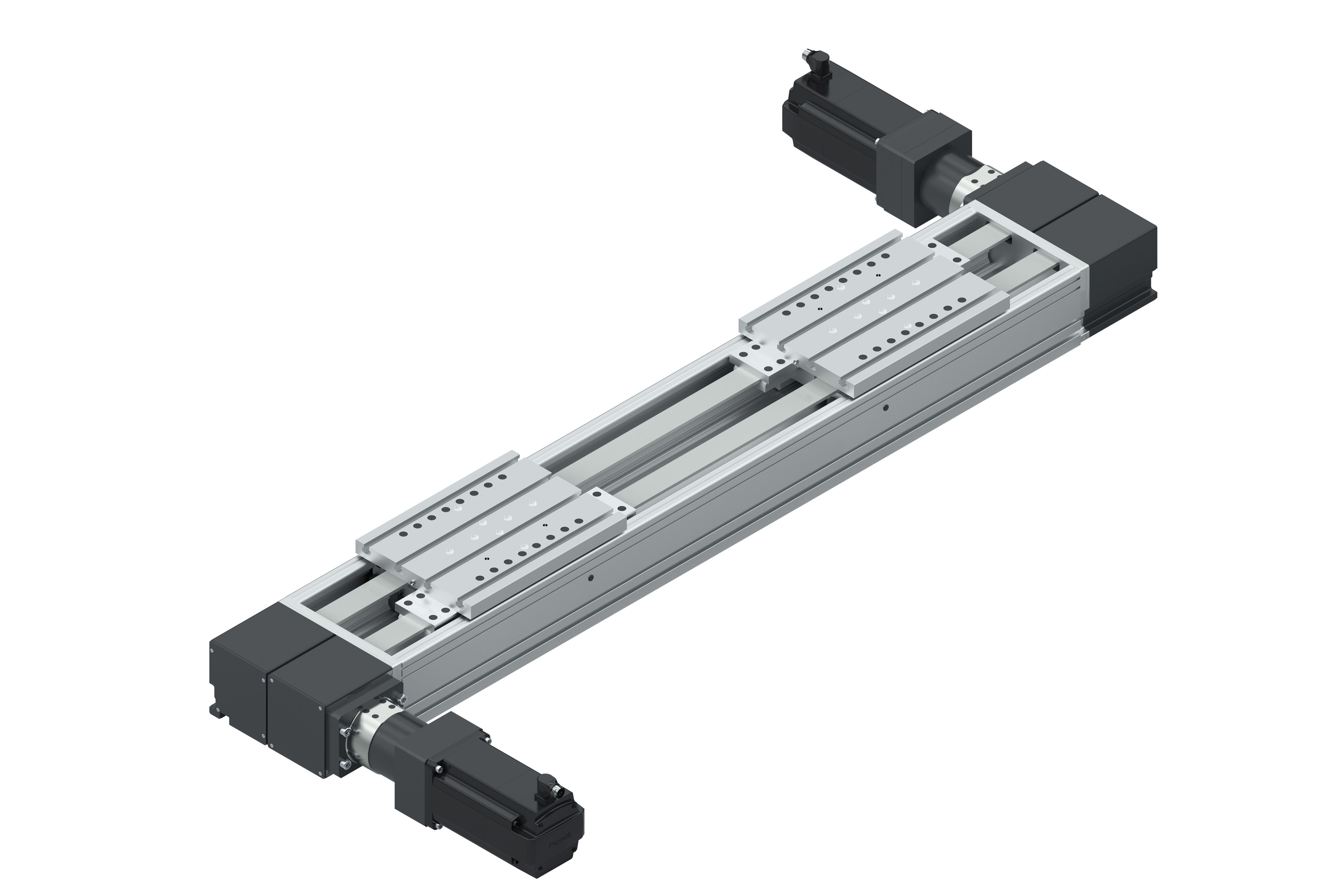 Compact Heavy-Duty Linear Axis with Two Carriages