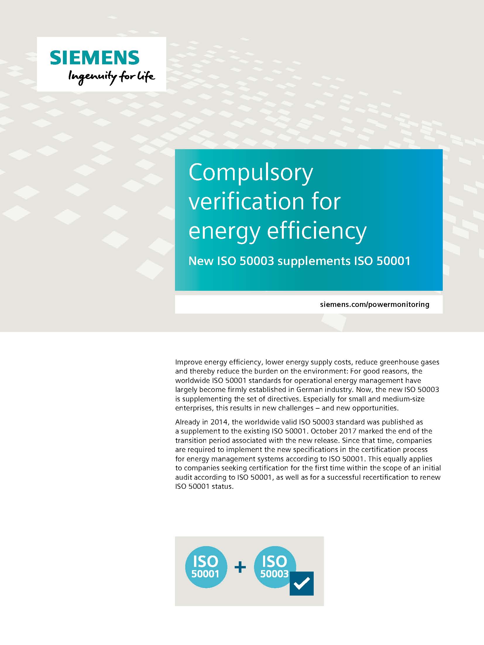 Compulsory Verification for Energy Efficiency